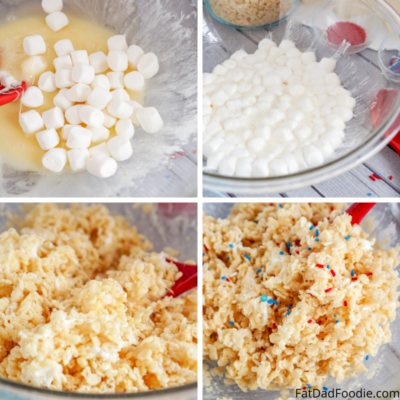 4th of July Star Rice Krispie Treats - Fat Dad Foodie