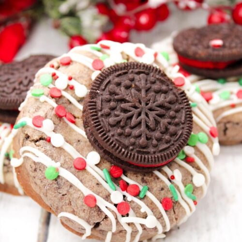 Iced Christmas Oreo Cookie Recipe - Fat Dad Foodie