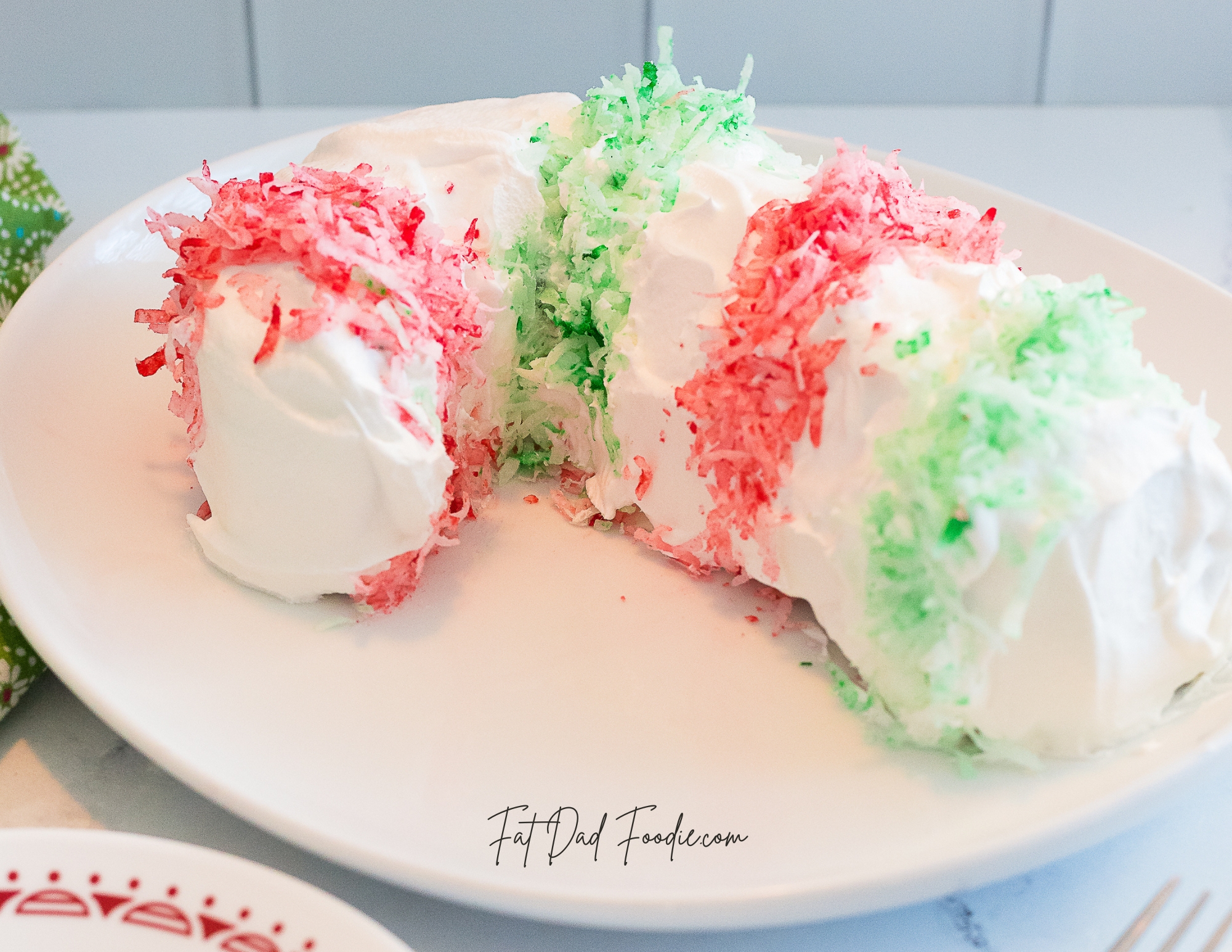 Candy Cane Cookie Cake - Fat Dad Foodie