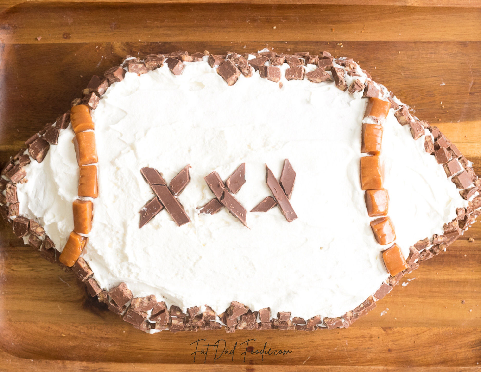 Football Shaped Cake Recipe - Fat Dad Foodie